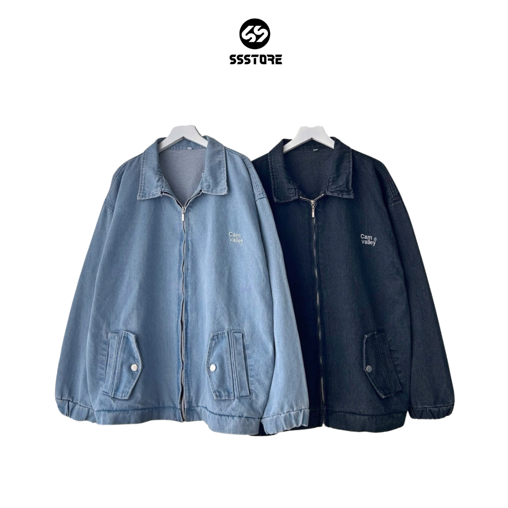 Áo Khoác JEAN Bo Thun Form Rộng Nam Nữ CAMVALLEY_SSSTore | Shopee Việt Nam