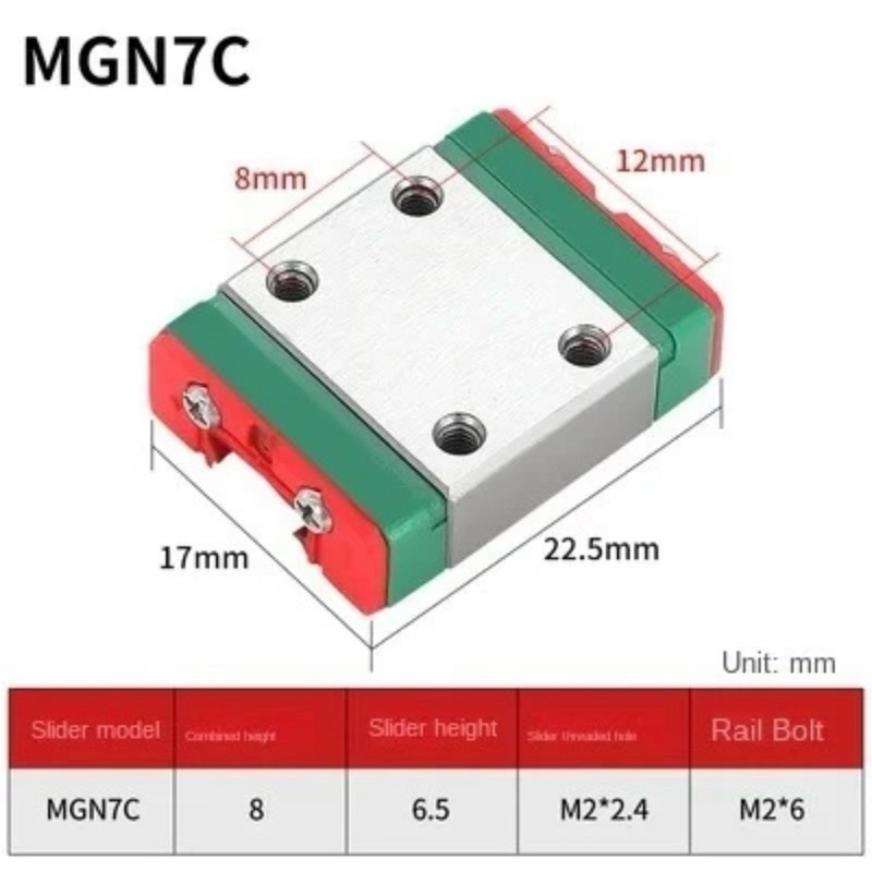 Thanh trượt - con trượt vuông mini : Thanh MGN7…15/ Blok MGN7C,MGN7H ...