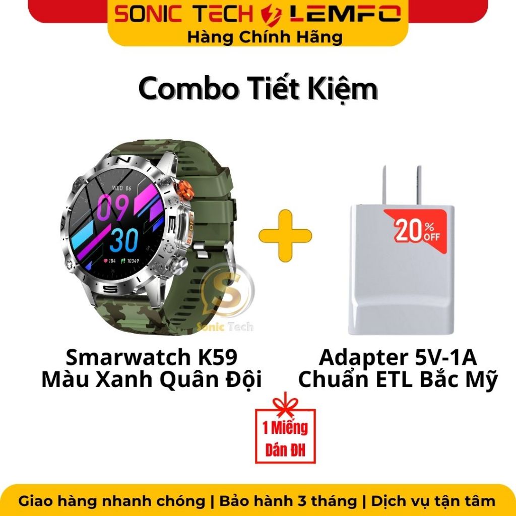 Đồng hồ thể thao, Smart watch K59,nghe gọi bluetooth,nhận thông báo,chế ...