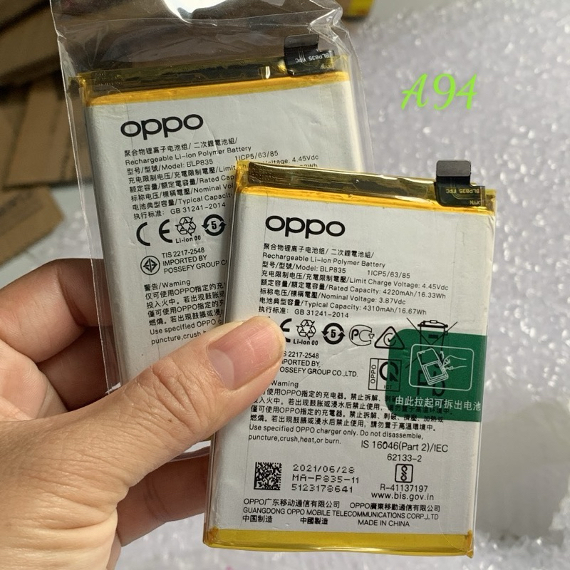 Pin Oppo BLP835 / A94 4G Dung Lượng Chuẩn 4310mAh Bảo Hành 6 Tháng ...