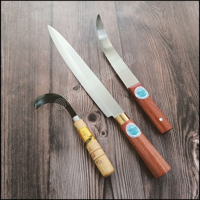 3_Dao Bổ Mít & Dao Cong Cắt Lõi Mít Làm Từ Thép Trắng Nhật Chống Rỉ ...