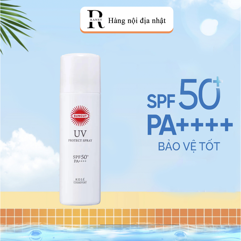 Xịt Chống Nắng Suncut Kosé Cosmeport Suncut UV Protect Spray SPF 50+PA++++( Nội Địa ) | Shopee ...