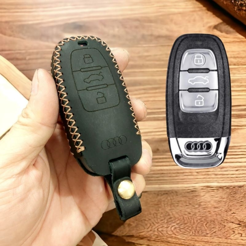 Bao da chìa khoá Audi A3, A4, A5, A6, A7, A8, A4L, A6L, Q5, Q7 handmade da thật V2 | Shopee Việt Nam