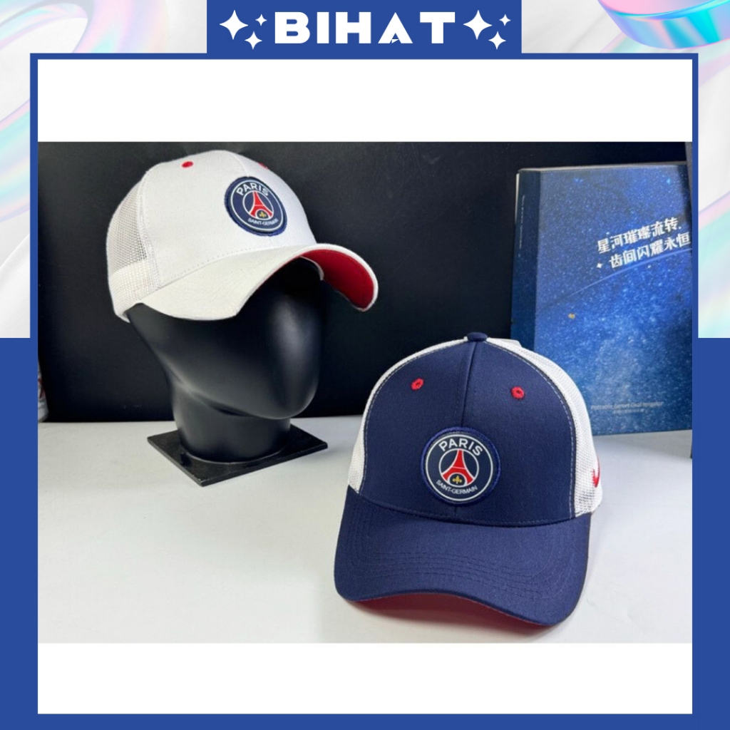 Mũ lưỡi trai phối lưới Paris, Nón kết kaki thể thao vá lưới năng động ...