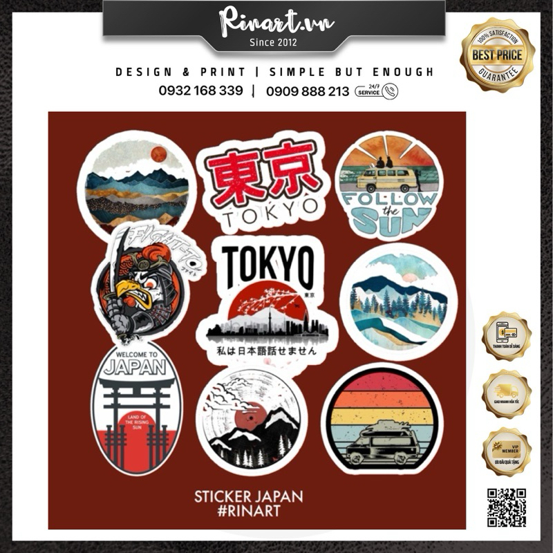 [STICKER 1K] STICKER NHẬT BẢN CÁ TÍNH SIÊU CHẤT DÁN TRANG TRÍ ĐT LAPTOP ...