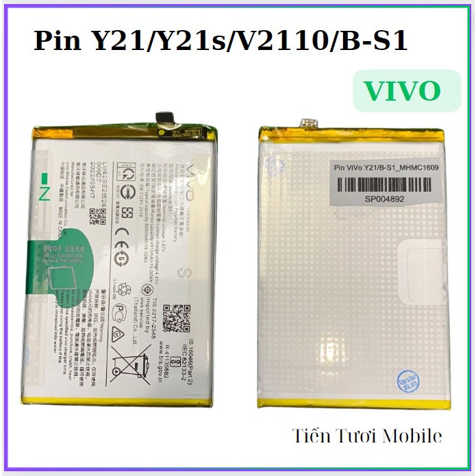 Pin vivo b-s1,y21s/y33/y33s/y21 2021,Mới | Shopee Việt Nam