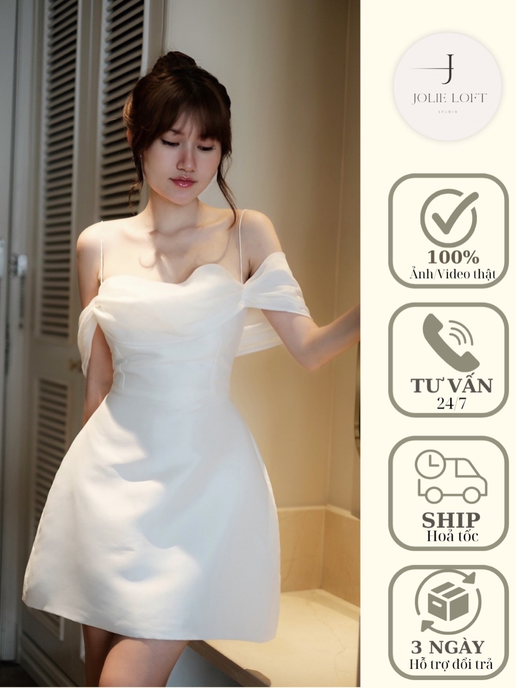 Váy nữ dự tiệc thiết kế Hiu Dress JOLIE LOFT, đầm dáng ngắn sang trọng ...