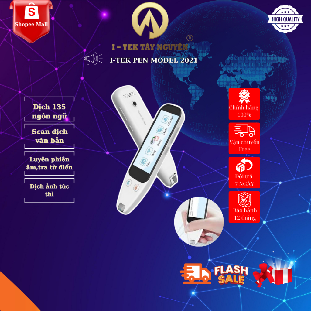 Bút Phiên Dịch Văn Bản Giao Tiếp Thông Minh, Scan, Ghi Âm Ra Văn Bản I-TEK PEN MODEL 2021 ...