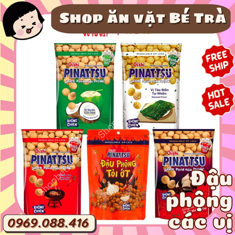 (Giá sỉ) Đậu phộng Oishi Pinattsu không chiên các vị, đồ ăn vặt ngon ...