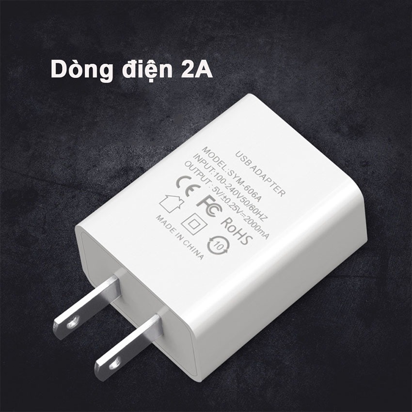 Cục sạc USB 5V 0.5A sạc nhanh an toàn, củ sạc điện thoại cổng USB tiện dụng bảo hành miễn phí ...