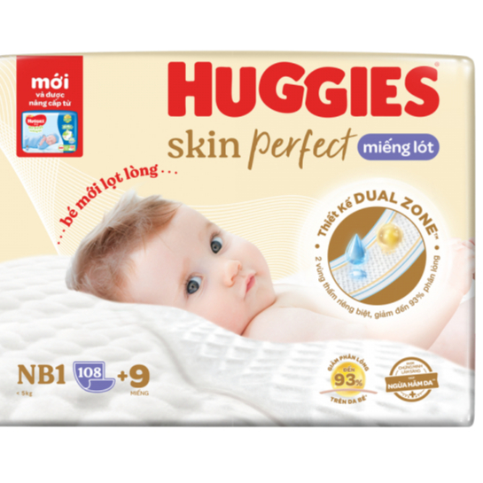Miếng Lót Sơ Sinh Huggies skin perfect NB1 108 miếng dưới 5 kí(mẫu mới) | Shopee Việt Nam