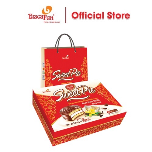 Bánh Mềm Sôcôla Sweetpie Quà Tặng Biscafun Hộp 440g | Shopee Việt Nam
