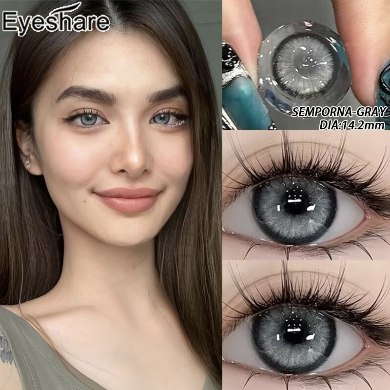 1 cặp/2 cái Kính áp tròng Eyeshare VENICE lens Xám/Xanh/Nâu mẫu thời ...