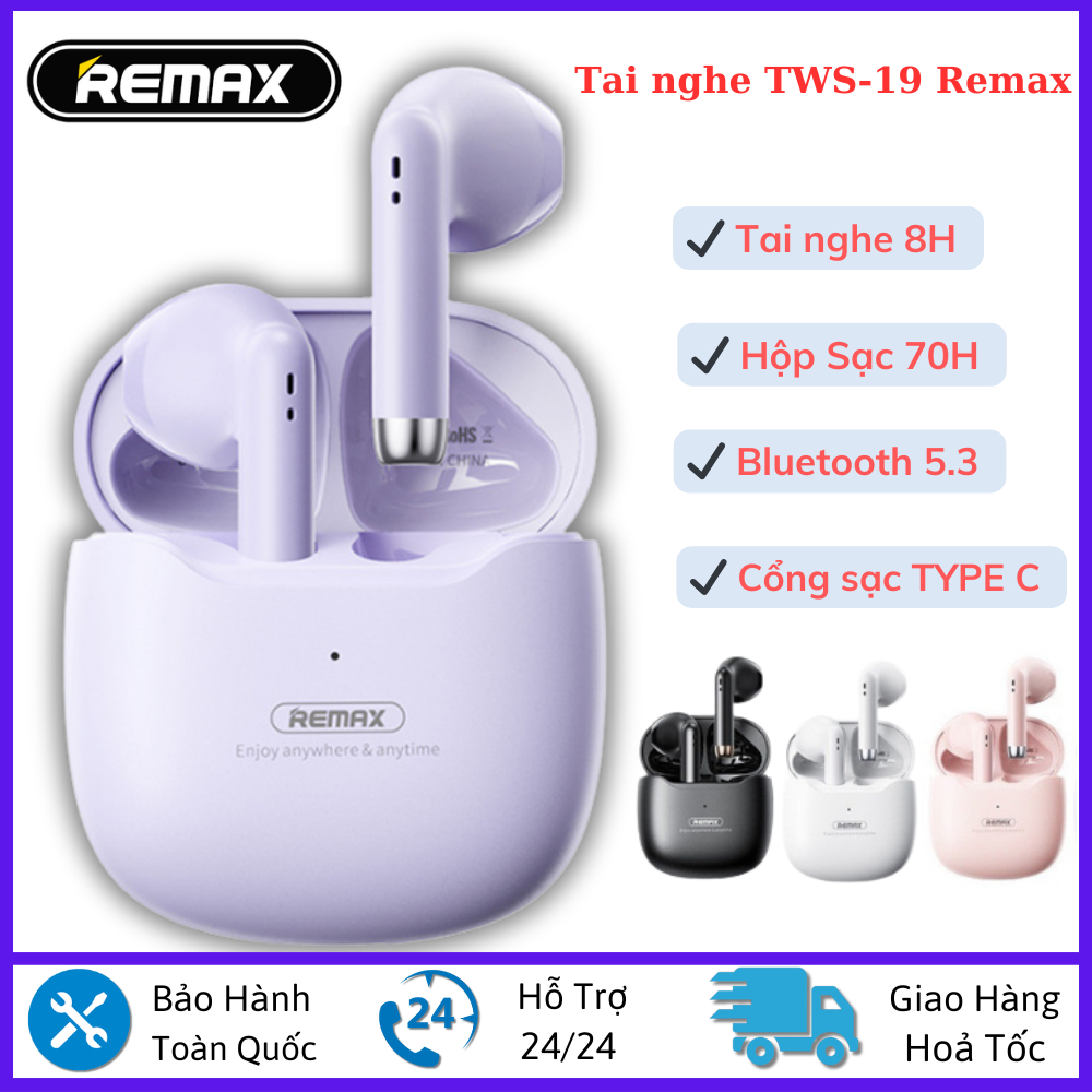 Tai Nghe Bluetooth Remax TWS-19 Marshmallow Series - Tai Nghe Nhét Tai ...