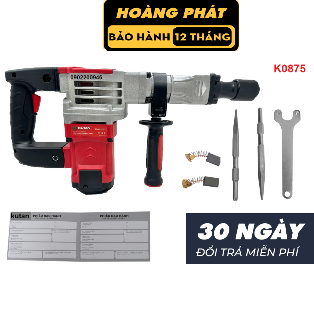 máy đục bê tông mũi 17ly KUTAN K0875 + K0835 | máy chuyên đục 17mm ...