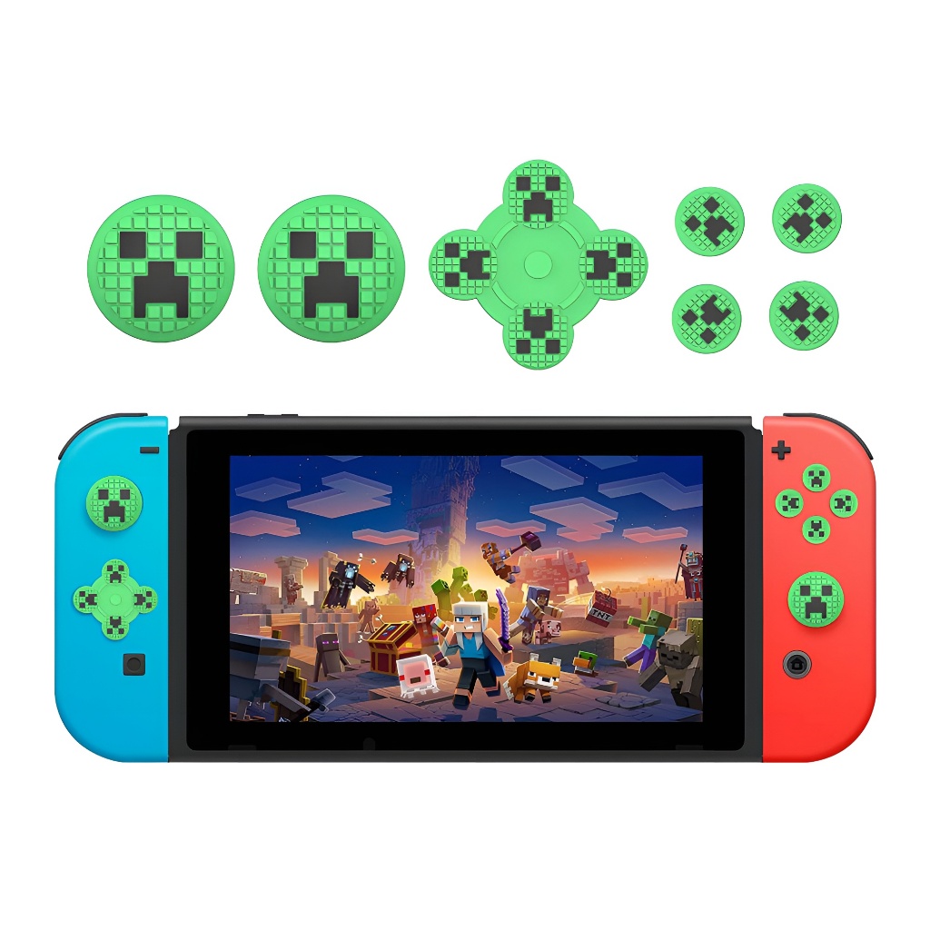 Nút dán trang trí D-Pad phím joycon Joy Con minecraft nintendo switch ...