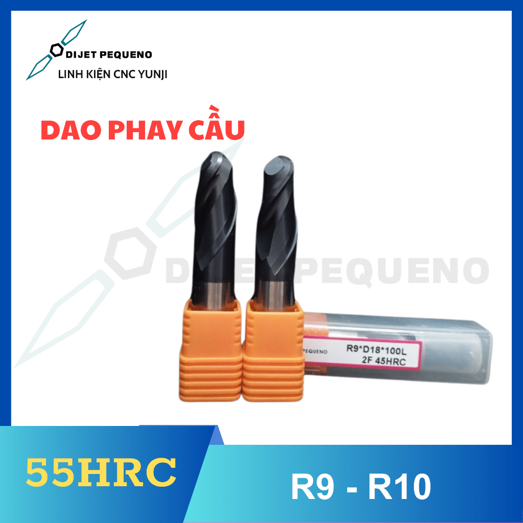 [R10] Dao phay cầu gia công Độ cứng 45HRC lớp Phủ Tin chuyên dùng để ...