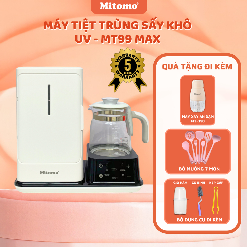 Máy đun nước hâm sữa và sấy khô tiệt trùng UV cao cấp UV- MT99 MAX - Bảo hành chính hãng 5 năm ...