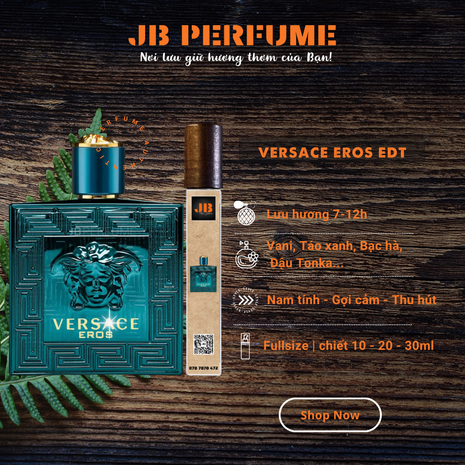 [Mẫu Thử] Nước Hoa Versace Eros 10ml Chính Hãng | JB Perfume | Shopee Việt Nam