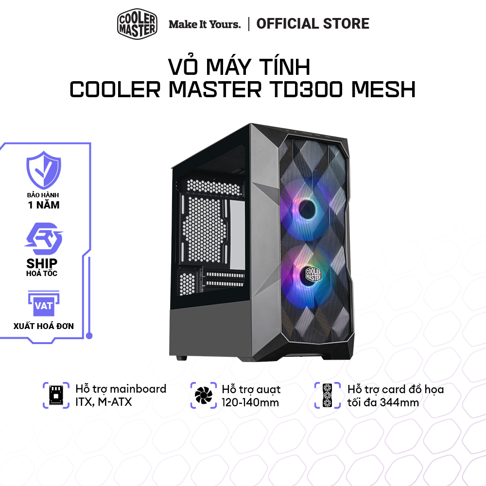 Case Máy Tính Cooler Master MasterBox TD300 Mesh Mini Tower Kèm Theo ...