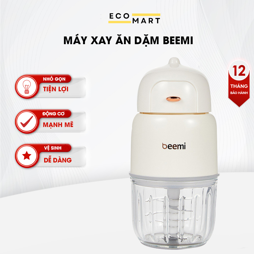 Máy xay đồ ăn dặm Beemi - Máy xay thịt đa năng mini cối thuỷ tinh dao ...
