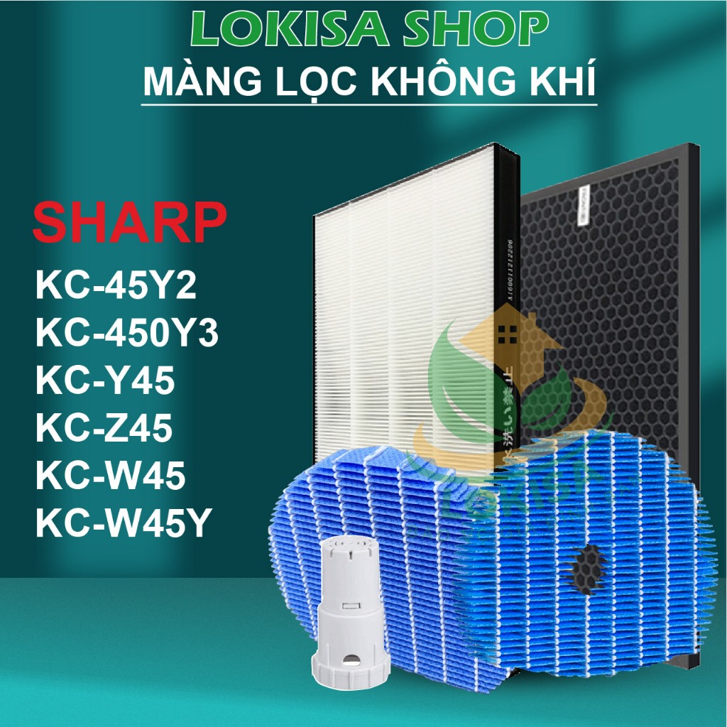 Màng lọc không khí sharp KC-W45 Y45 Z45 45Y2 450Y3 W45Y, Tấm lọc hepa, tấm lọc than hoạt tính ...