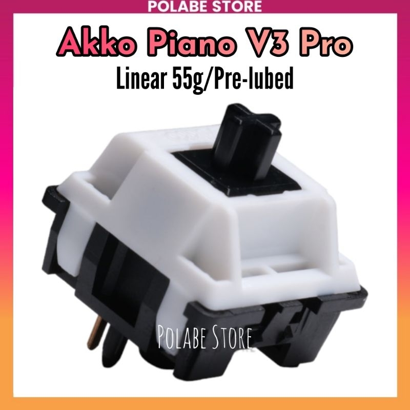 Akko Cream Yellow Blue v3 Pro linear tactile Akko Piano Fairy Penguin ...