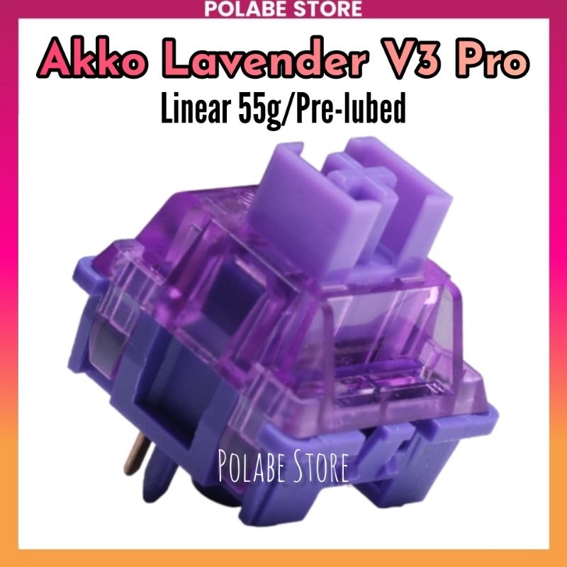 AKKO Purple Lavender Silver V3 Pro linear tactile switch bàn phím cơ ...