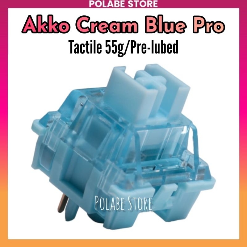 Akko Cream Yellow Blue linear switch Akko Powder Công tắc bàn phím cơ ...