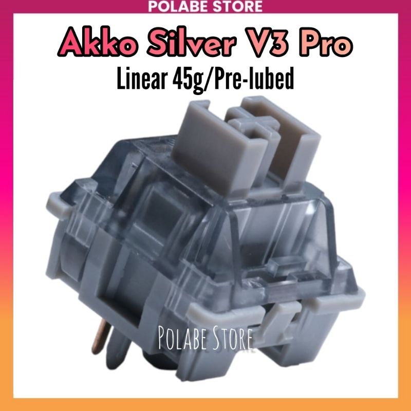 AKKO Purple Lavender Silver V3 Pro linear tactile switch bàn phím cơ ...