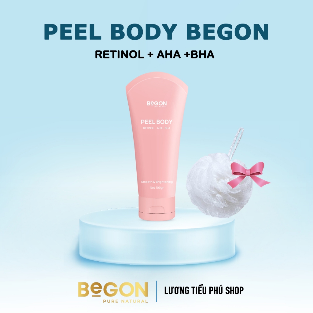 Kem Peel Body Retinol Bong Da BEGON [Retinol + AHA +BHA] [Tặng Bông Tắm ...