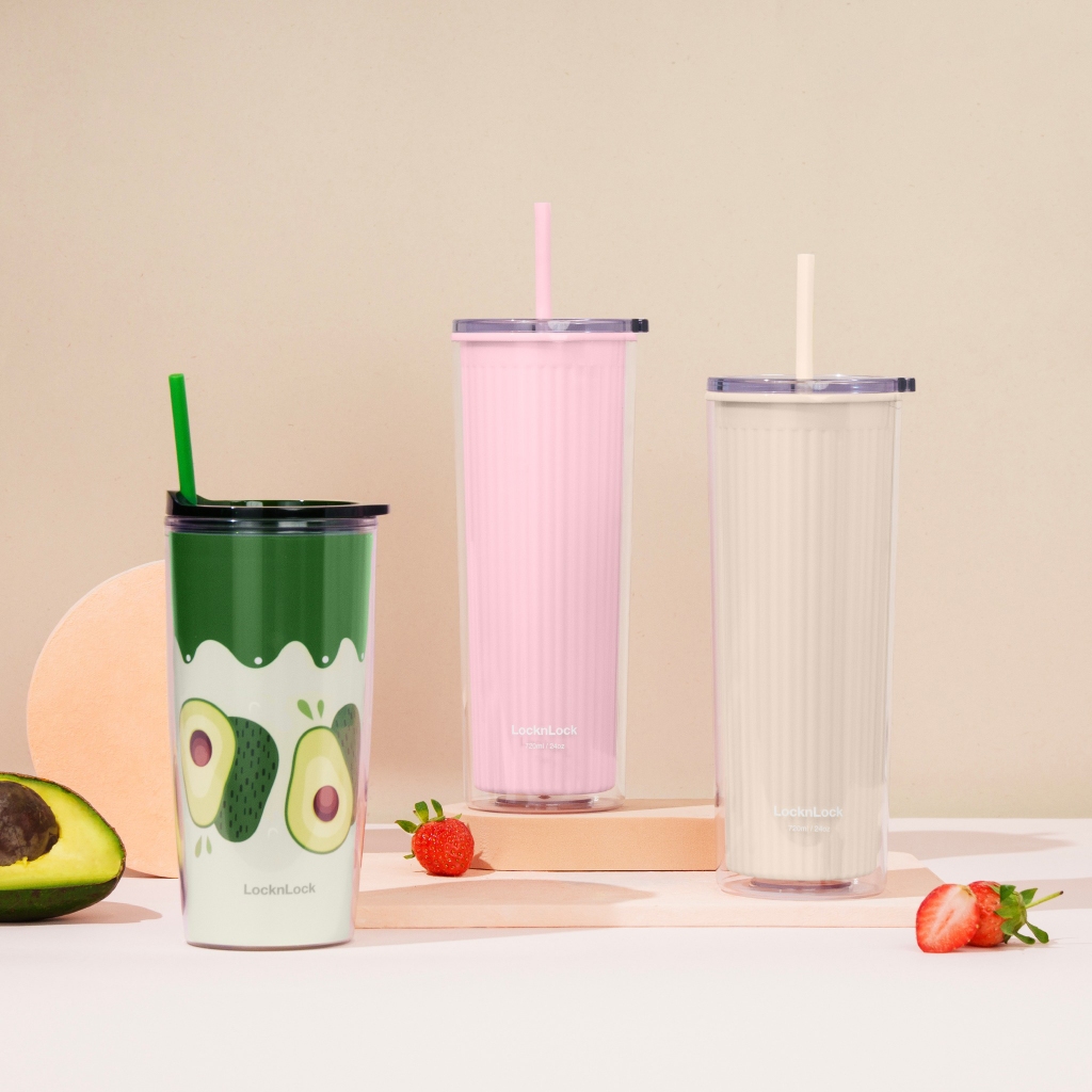 Ly Nhựa 2 lớp LocknLock Cold Cup HAP524 600ml | HAP528 720ml | Shopee Việt Nam
