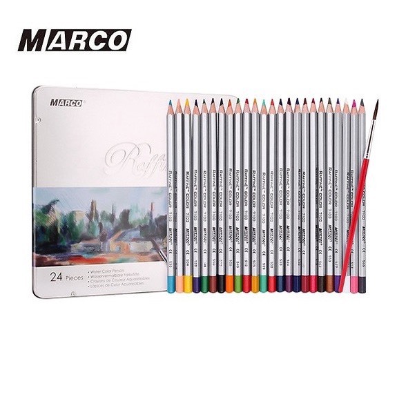 [Kee-art] Chì màu nước Marco Raffine 72 màu ( hộp thiếc / giấy ...