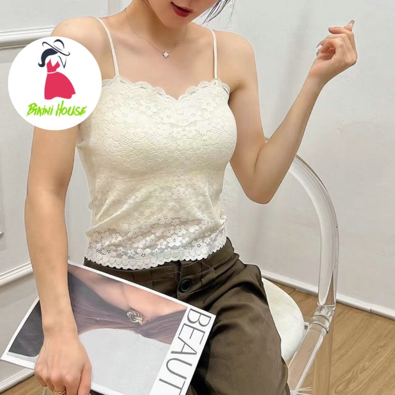 Áo Bra Nữ, Áo 2 Dây Ren Hoa Có Mút Nâng Ngực Quyến Rũ 1889 { A216 ...
