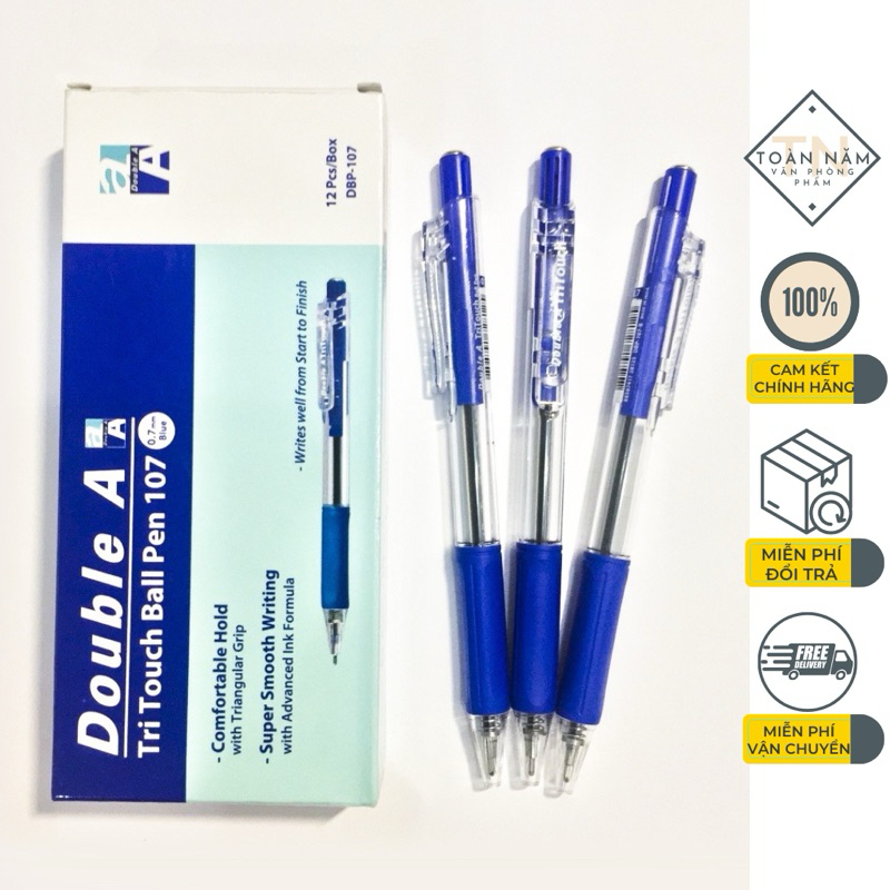 Bút bi Double A Tritouch 0.7mm chính hãng Double A, nét đậm ( đủ màu ...