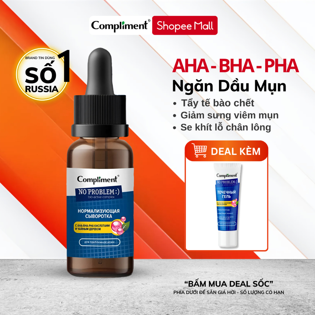 Serum Dưỡng Da Compliment AHA BHA PHA Acids And Tea Tree Se Khít Lỗ ...