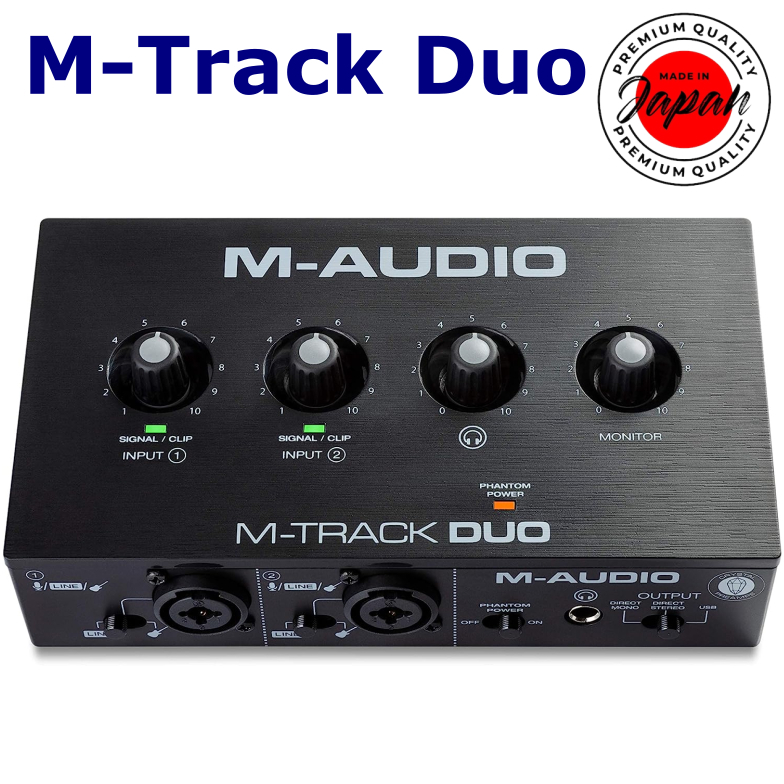 M-Audio M-Track Duo USB Audio Interface with Music Production Software Mac Win DTM DAW Low Noise ...