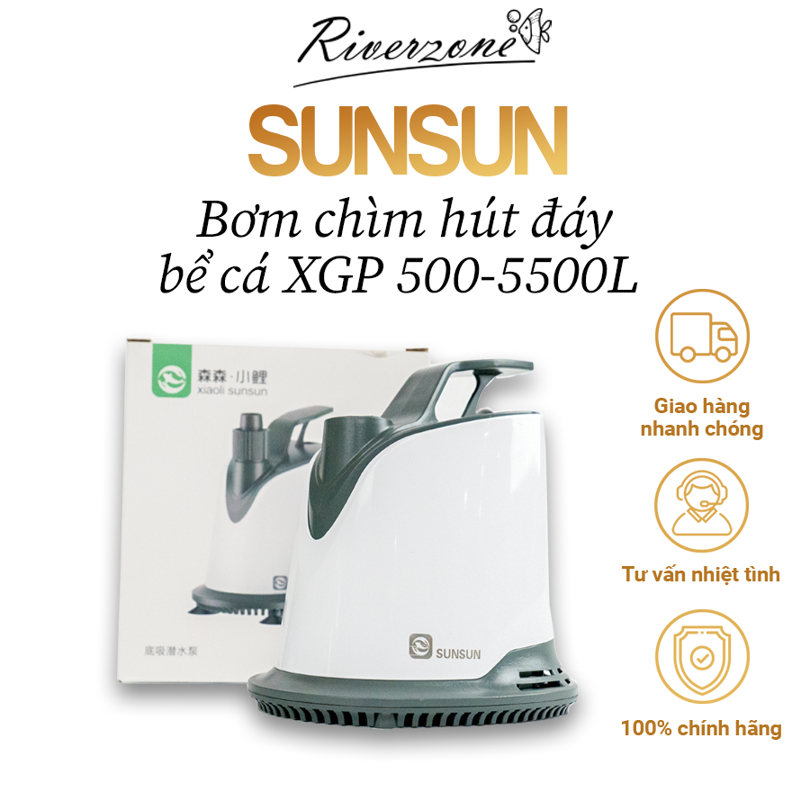 Bơm hút cặn Xiaoli Sunsun XGP 500 L/h - 3000L/h, máy bơm hút đáy hoạt động mạnh mẽ, tiết kiệm ...