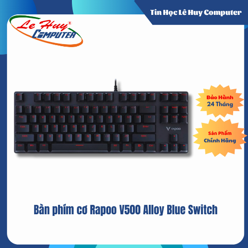Bàn phím cơ Rapoo V500 Alloy Blue Switch - Chính Hãng | Shopee Việt Nam
