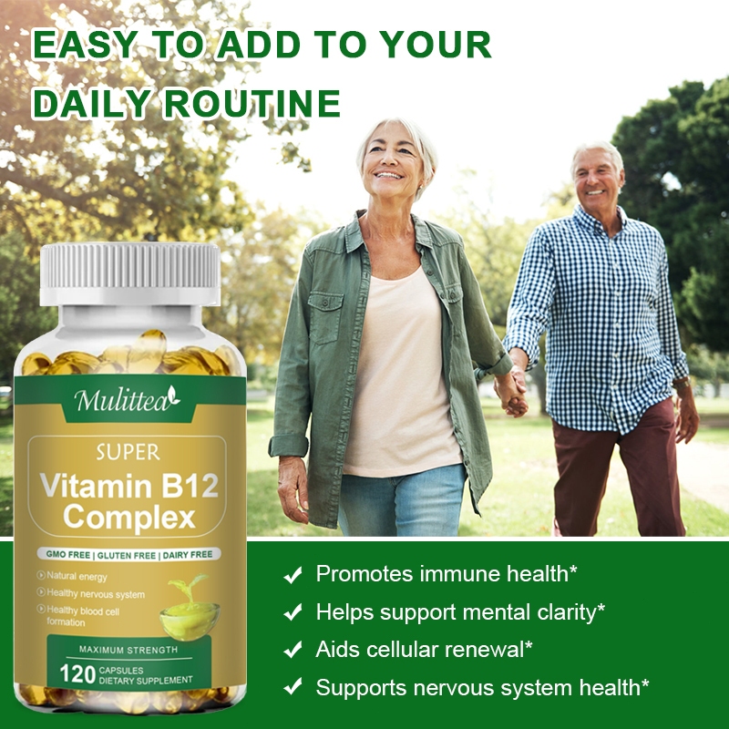 Mulittea Vitamin B12 Complex 1000 mcg/B12 bổ sung chế độ ăn uống cho ...