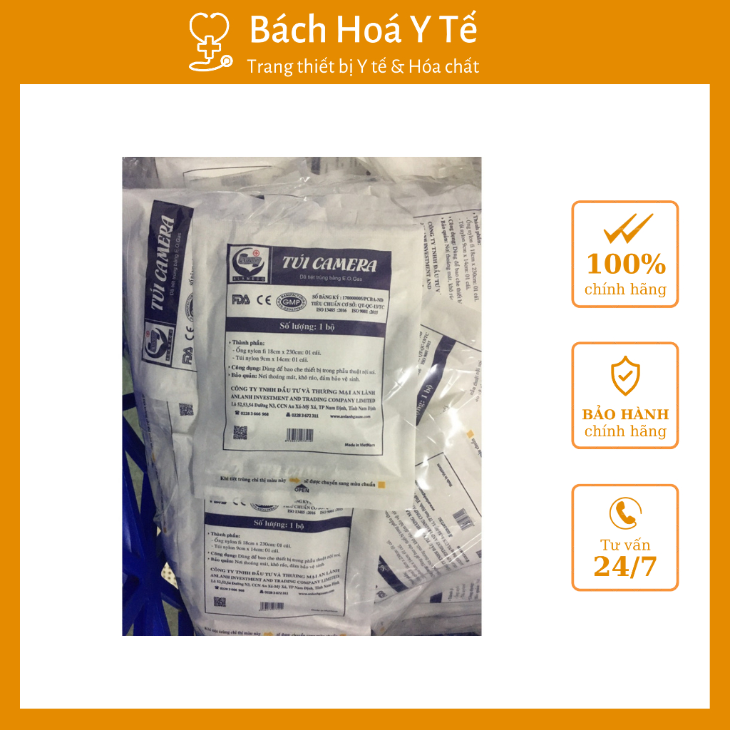 (Combo 10 gói) Bao camera nội soi vô trùng An Lành, quy cách 1 gói 1 ...