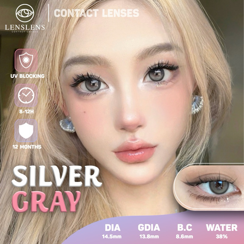 Lens Mắt Kính Áp Tròng Xám Giãn To Hiệu Ứng Silver Gray | Shopee Việt Nam