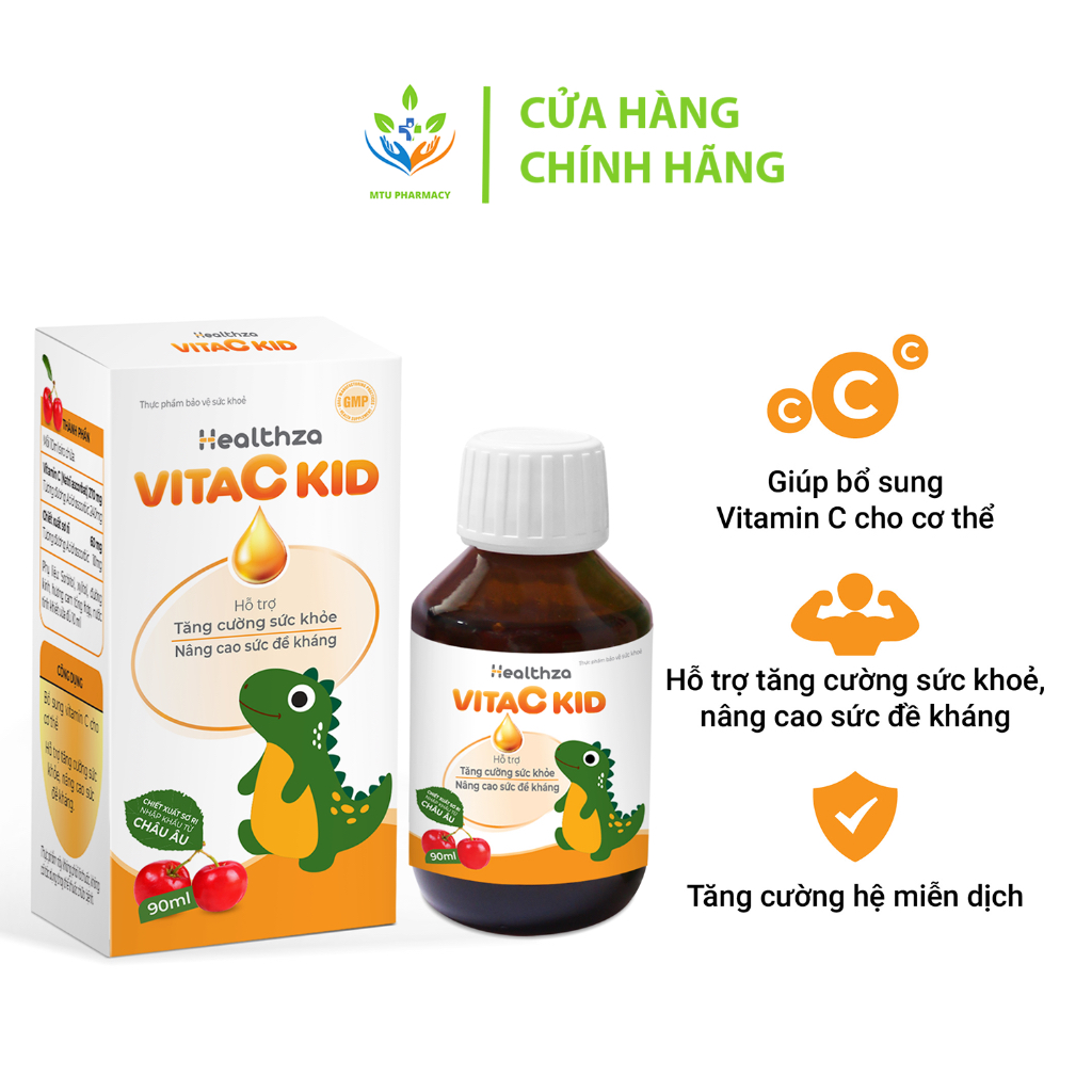 Healthza VitaC Kid bổ sung vitamin C, hỗ trợ tăng đề kháng lọ 90ml ...