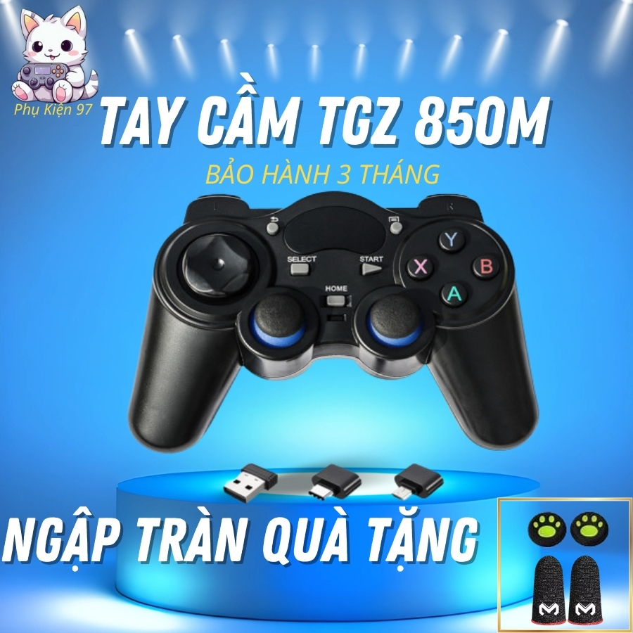 💛 Giá Sốc 💛Tay cầm chơi game không dây TGZ-850M 2.4G cho PC Laptop, PS3 ...