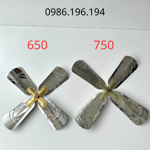 Cánh quạt TAI VOI 650 - 750 " Loại 4 Cánh " lỗ trục 12mm . Chất liệu ...