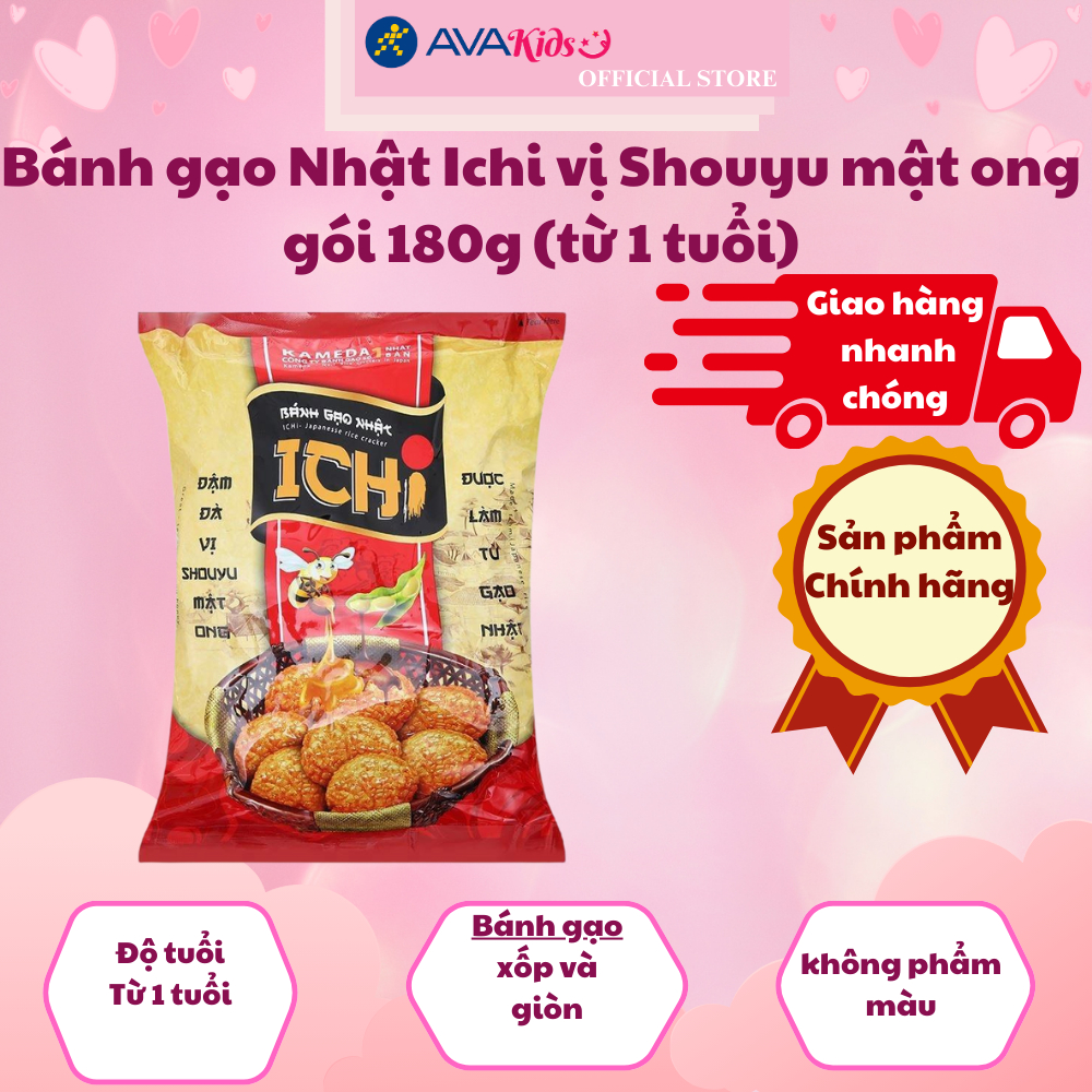 Bánh gạo Nhật Ichi vị Shouyu mật ong gói 180g (từ 1 tuổi) | Shopee Việt Nam