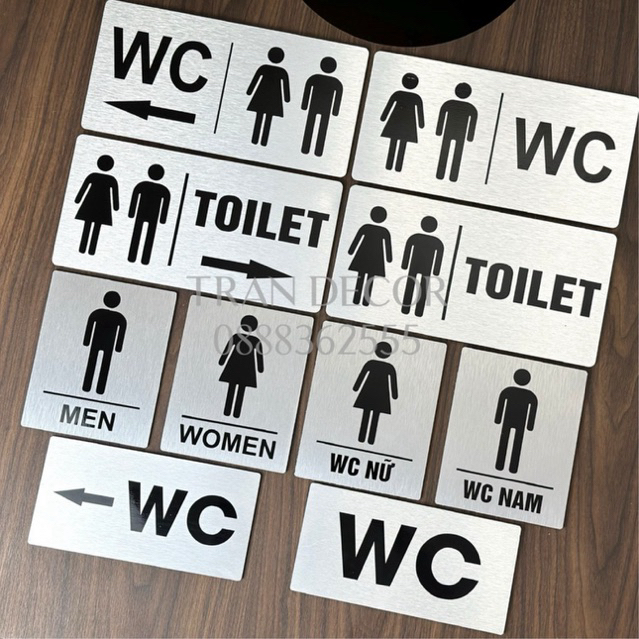 Loại cao cấp/ Biển Nhà Vệ Sinh, Toilet, Nội Quy WC, Nam/ Nữ - Chất liệu ...