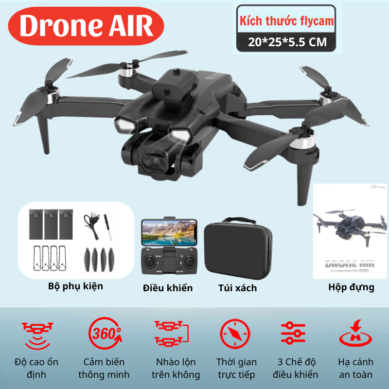 Máy Bay Điều Khiển Từ Xa, Flycam Drone Mini, Fly cam động cơ không chổi ...