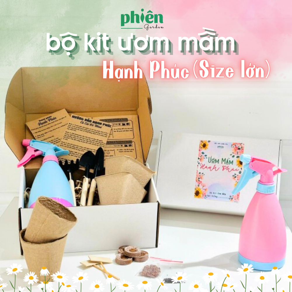 Bộ Kit Ươm Mầm Hạnh Phúc, Bé Tự Trồng Cây Gieo Hạt Cà Chua, Hạt Hướng ...