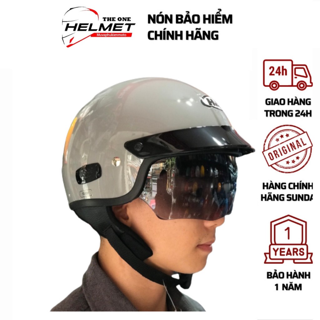 [BH 02 năm] Mũ bảo hiểm nửa đầu HJC IS-2V kính ẩn chính hãng+ thẻ bảo ...